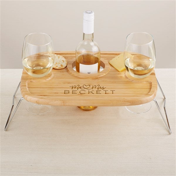 Infinite Love Personalized Wine Picnic Tray