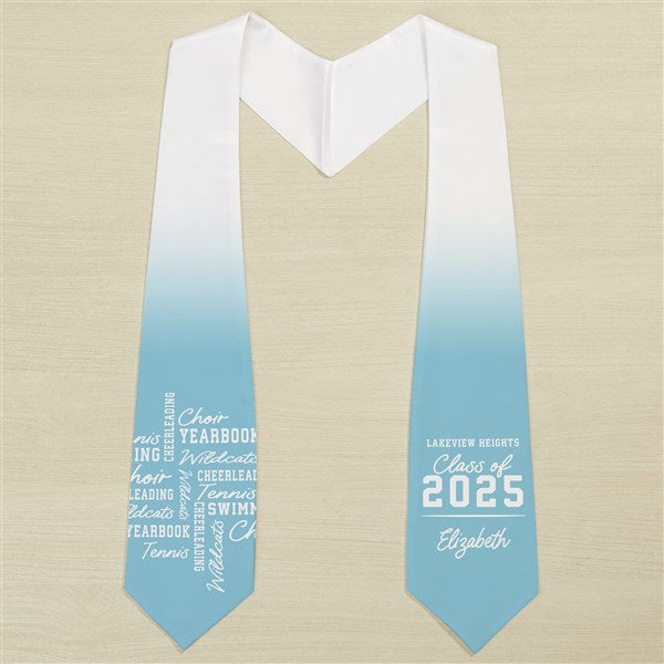 Repeating School Memories Personalized Graduation Stole