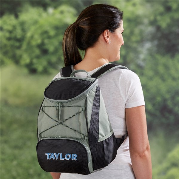 Shadow Monogram Embroidered Outdoor Cooler Backpack