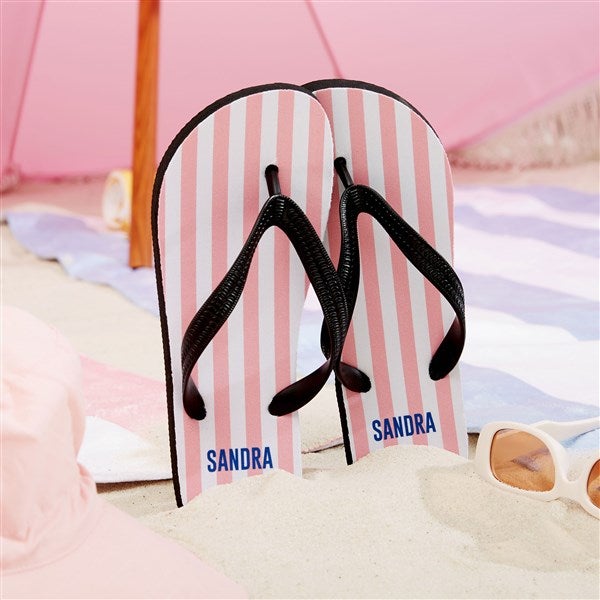 Sunkissed Stripes Personalized Adult Flip Flops