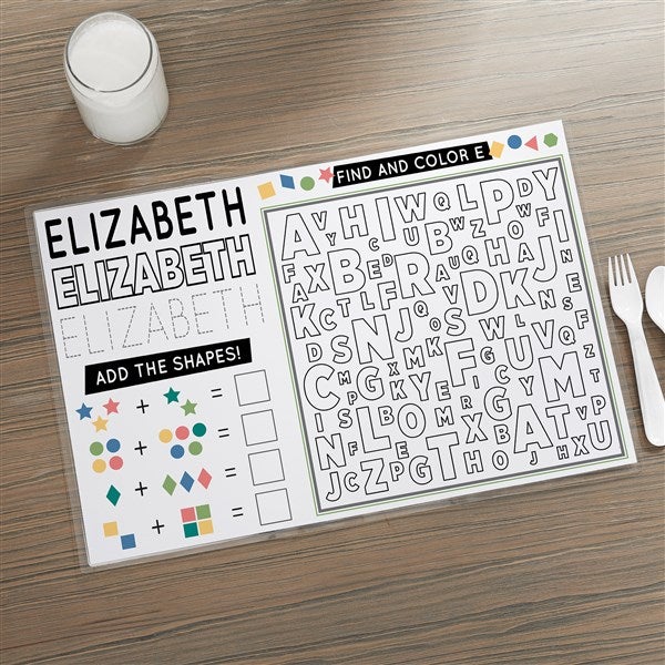 My First Learning Activity Center Personalized Placemat