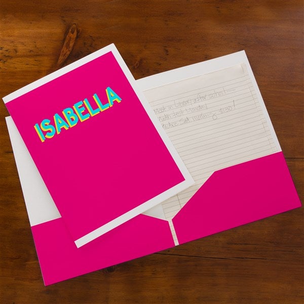 Shadow Name Personalized Folders - Set of 2