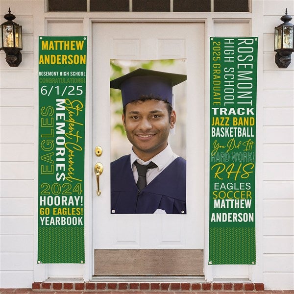 All About The Grad Personalized Door Banner Set