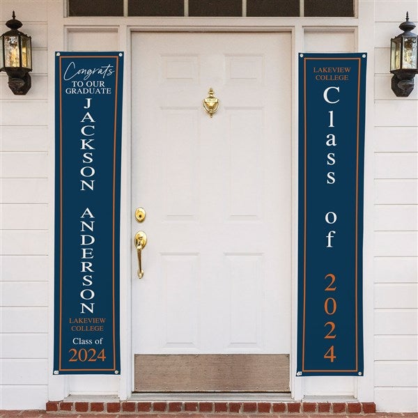 Then & Now Graduate Personalized Door Banner Set