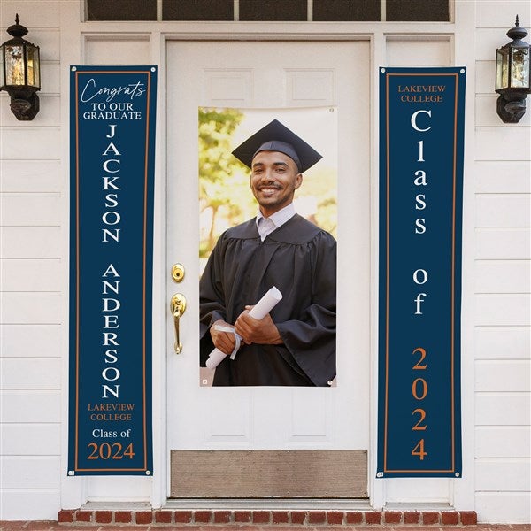 Then & Now Graduate Personalized Door Banner Set