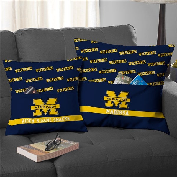 NCAA Michigan Wolverines Personalized Pocket Pillow