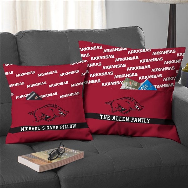 NCAA Arkansas Razorbacks Personalized Pocket Pillow