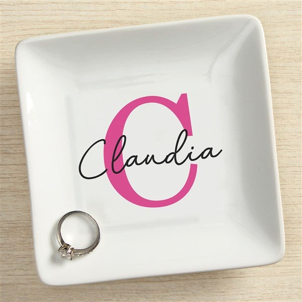 Simple Signature Personalized Ring Dish