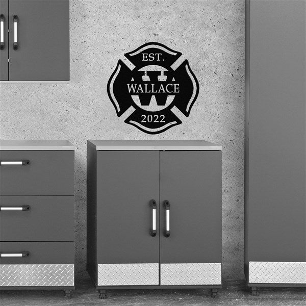 Custom Firefighter Monogram Steel Sign