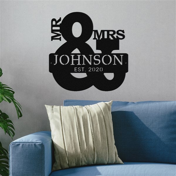 Personalized Mr. And Mrs. Custom Metal Signs