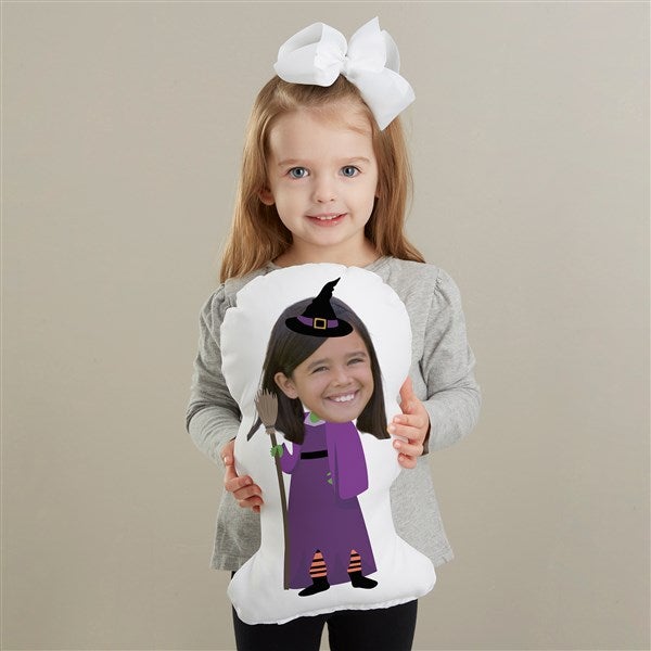 Halloween Character Personalized Photo Throw Pillow