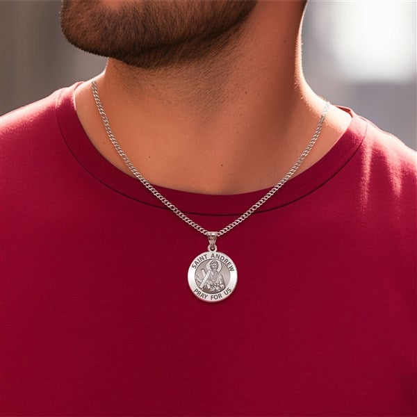 Custom Saint Andrew Engraved Pendant