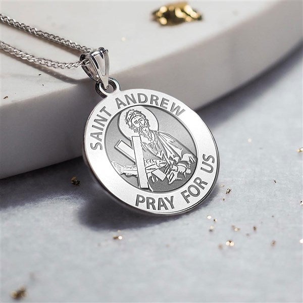 Custom Saint Andrew Engraved Pendant