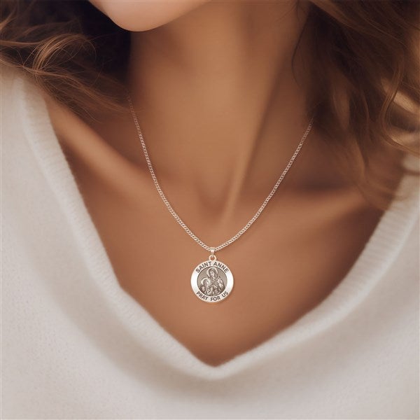 Custom Saint Anne Engraved Pendant