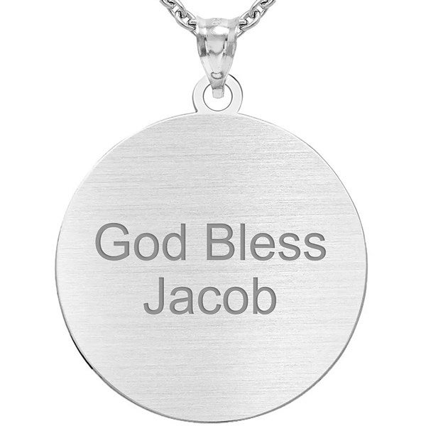 Custom Divine Mercy Engraved Pendant