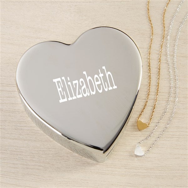 Classic Celebrations Personalized Heart Jewelry Box Gift Set with Heart ...