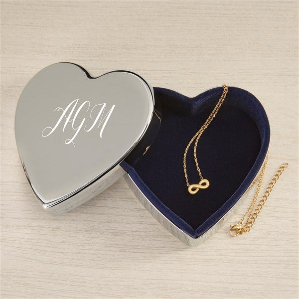 Classic Celebrations Personalized Heart Jewelry Box Gift Set with Heart ...