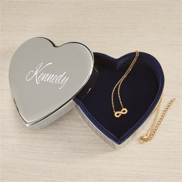 Classic Celebrations Personalized Heart Jewelry Box Gift Set with ...