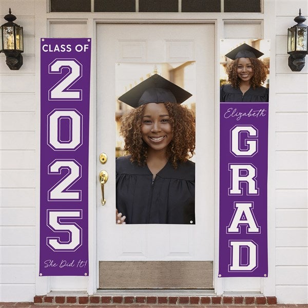 Collegiate Year Personalized Photo Door Banner Set
