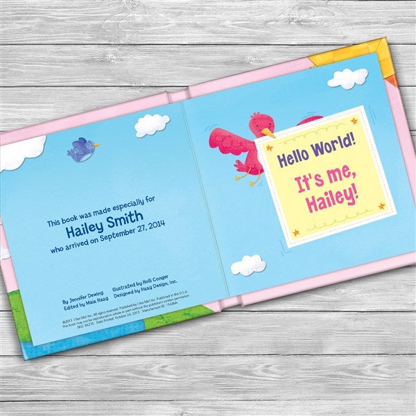 Hello World! Personalized Board Book - Pink