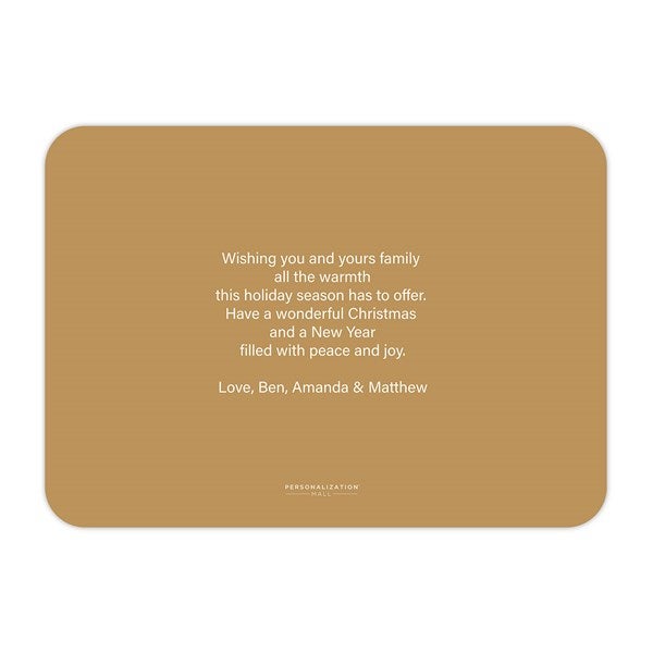 Holiday Cheer Personalized Photo Christmas Card