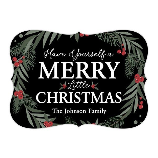 Yuletide Wreath Personalized Holiday Card