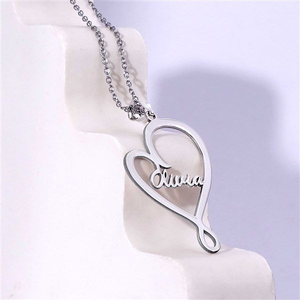 Personalized Family Hugging Heart Pendant