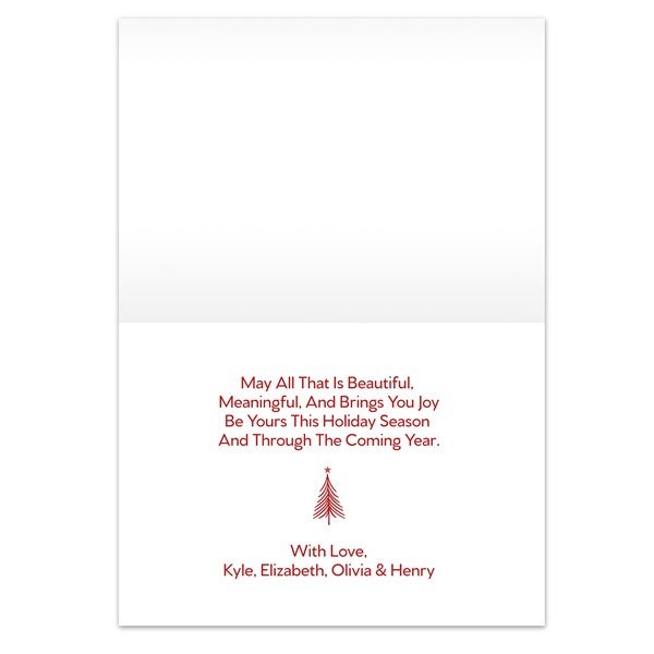 Festive Christmas Tree Personalized Christmas Cards- Signature