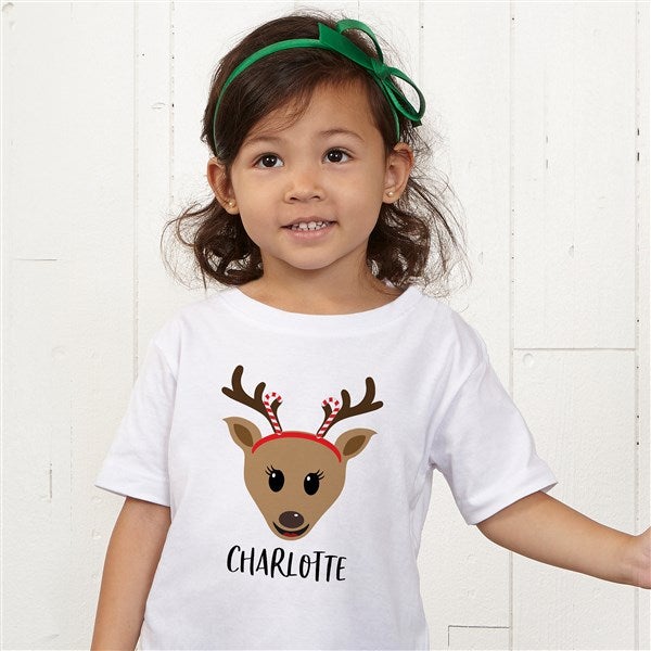 Build Your Own Reindeer Personalized Kids Christmas T-Shirt