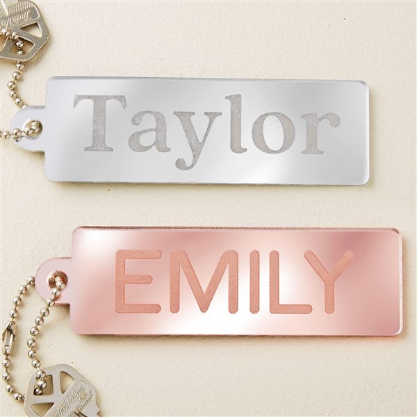 Classic Style Personalized Acrylic Keychain - Gold