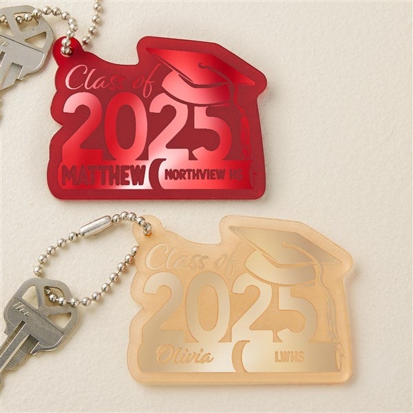 Graduation Hat Personalized Acrylic Keychain