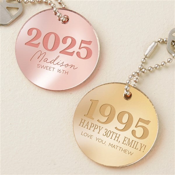 Birthday Year Personalized Acrylic Keychain