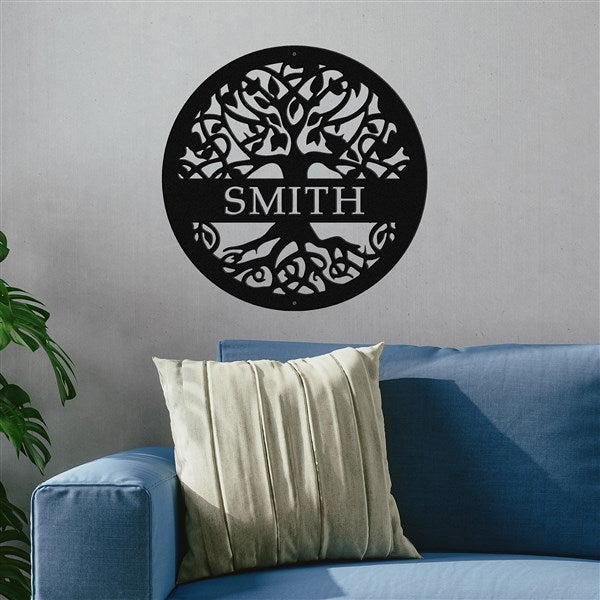 Personalized Tree of Life Steel Sign