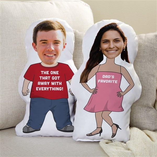 Favorite Daughter Personalized Photo Character Throw Pillow