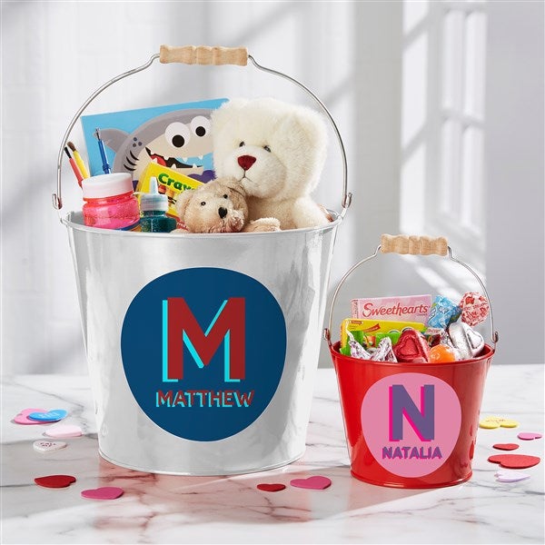 Personalized Name Metal Bucket