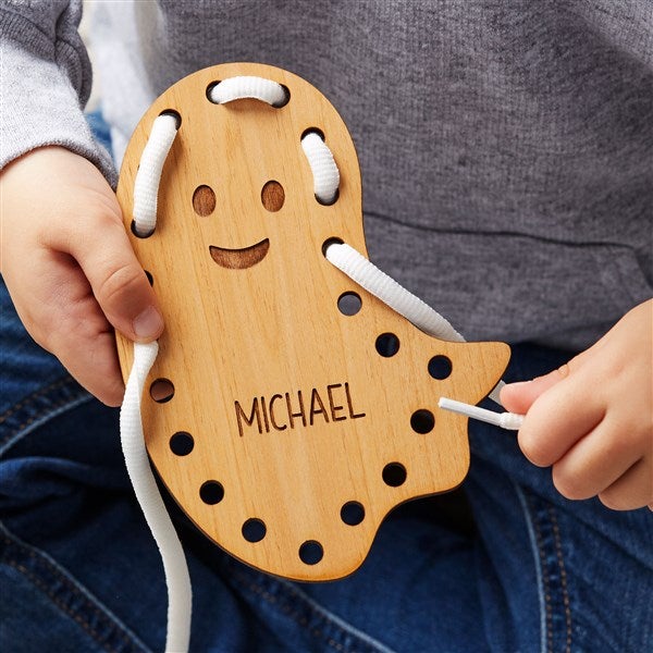 Halloween Character Personalized Wooden Lacing Toy