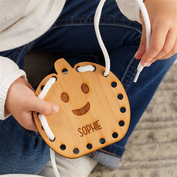 Halloween Character Personalized Wooden Lacing Toy