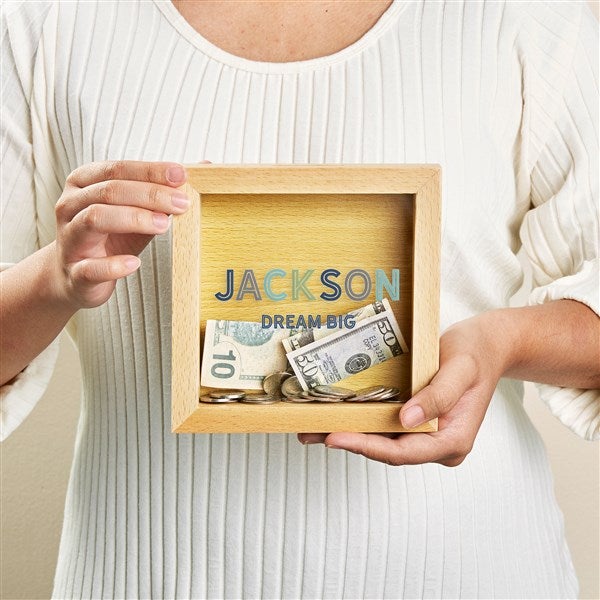 Boy's Colorful Name Personalized Bank