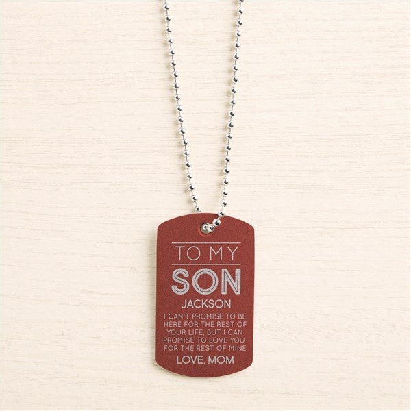To My Son Personalized Photo 2 Sided Dog Tag