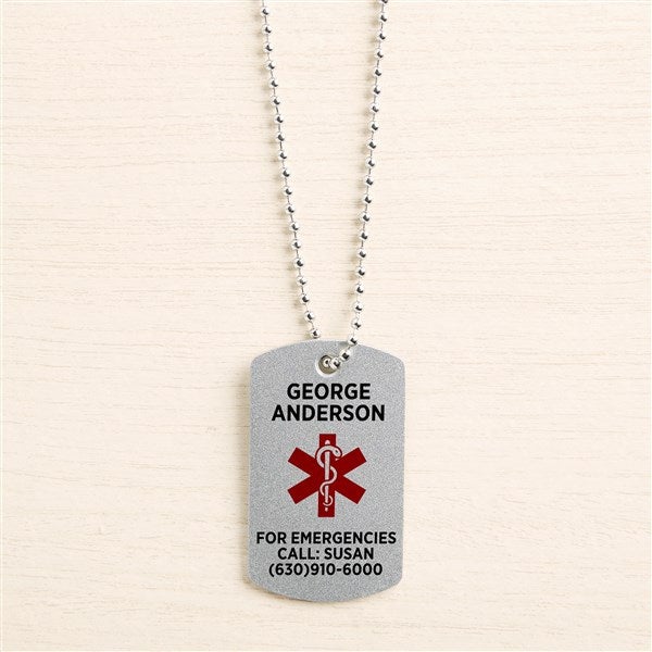 Medical Personalized 2 Sided Dog Tag