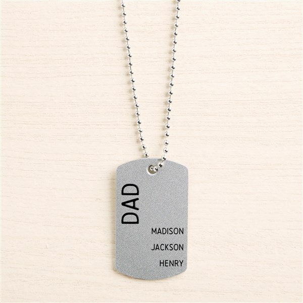 Dad's Team Personalized Photo 2 Sided Dog Tag