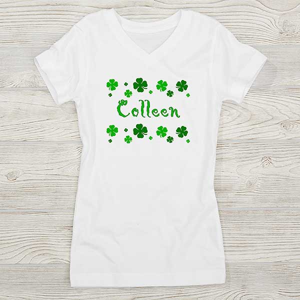 Personalized Irish St Patrick's Day Shamrock Clothes