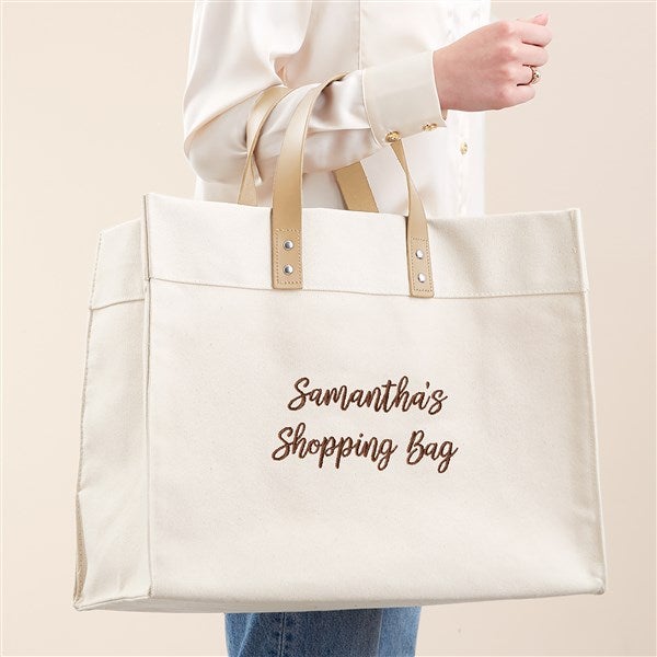 Write Your Own Embroidered Canvas Tote Bag