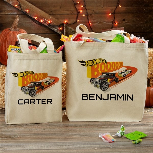 Hot Wheels Personalized Halloween Canvas Tote Bags
