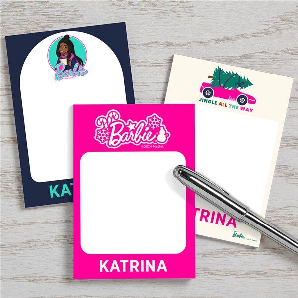 Barbie Holiday Personalized Mini Notepad Set of 3