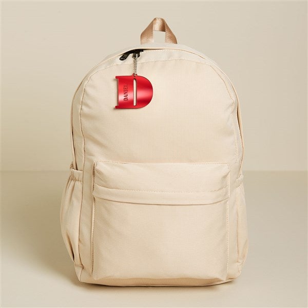 Initial and Name Personalized Acrylic Backpack Tag