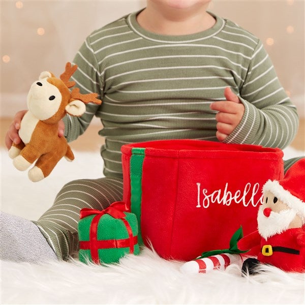 Jolly Name Embroidered Kids Plush Christmas Playset