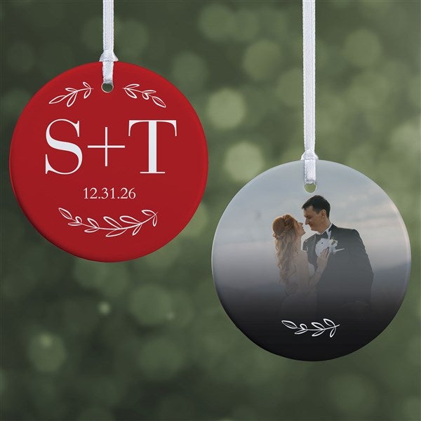 Their Initials Personalized Ornament- 2.85" Glossy - 2 Sided