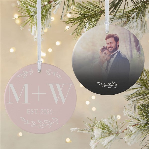 Their Initials Personalized Ornament- 3.75" Matte - 2 Sided