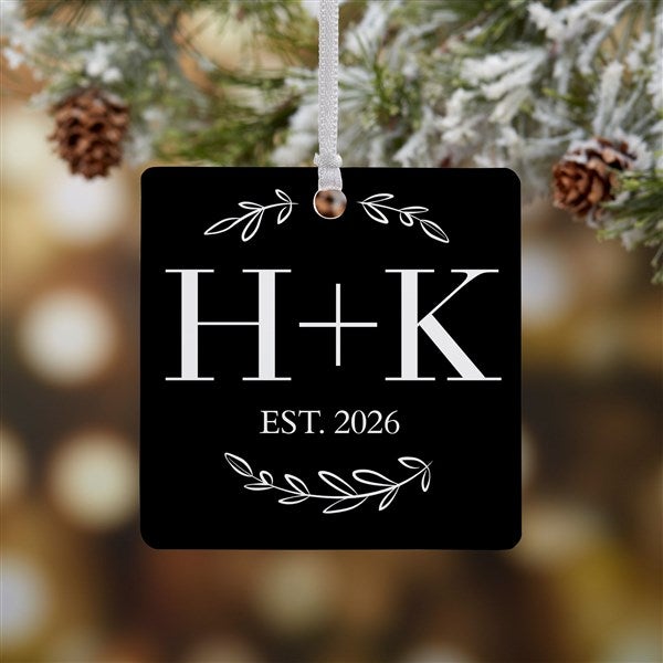 Their Initials Personalized Ornament- 2.75" Metal - 1 Sided